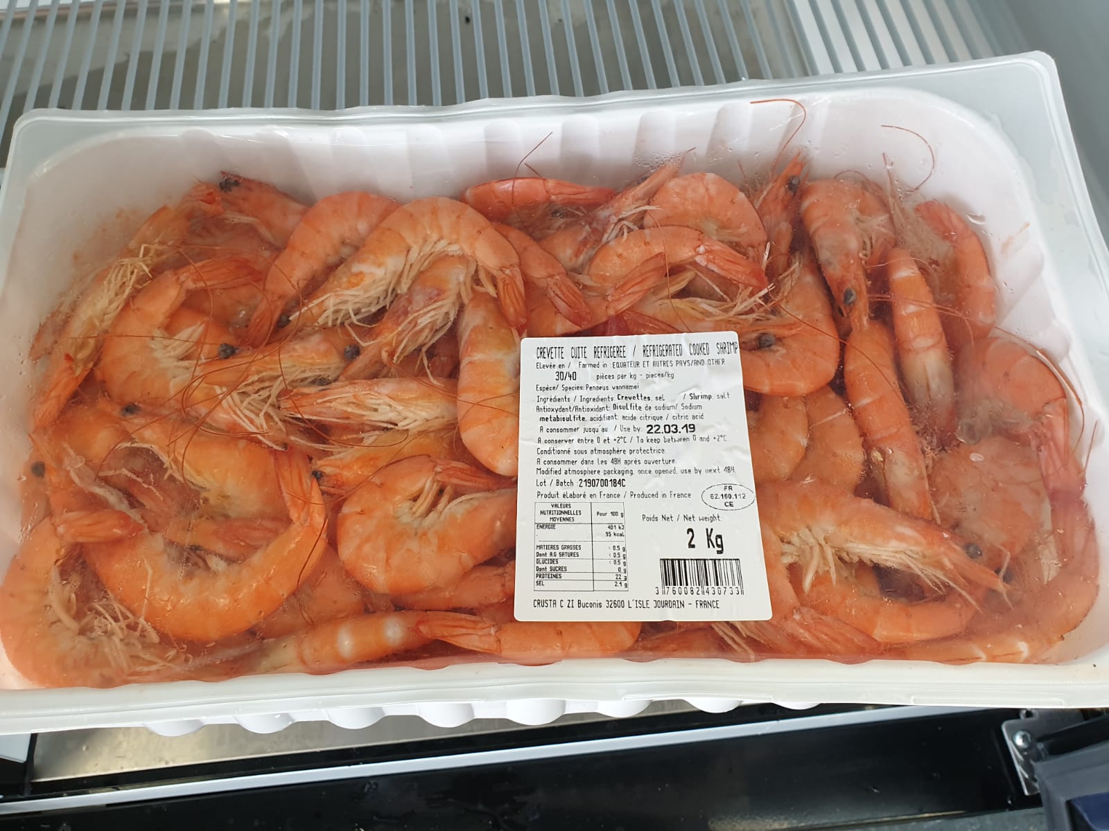 Fresh Cooked 30/40 Crevettes | Excel Seafoods
